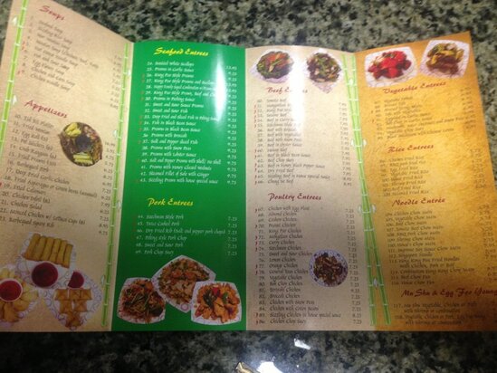 Menu at Lone Tree Drive In Chinese restaurant, Brentwood