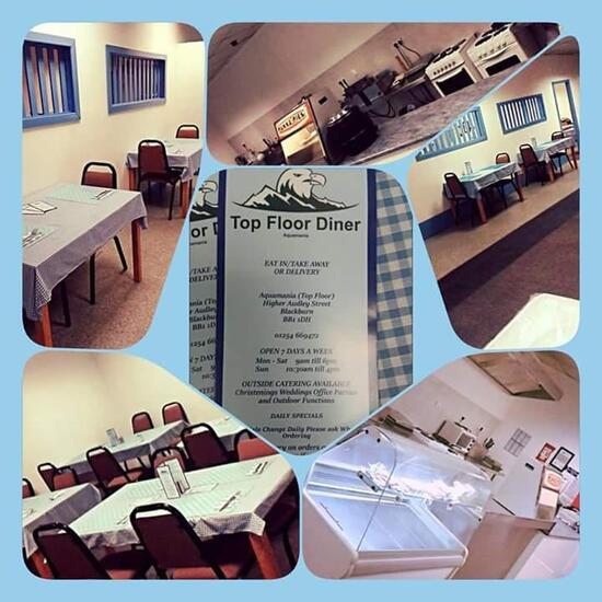 Menu at Top Floor Diner, Blackburn