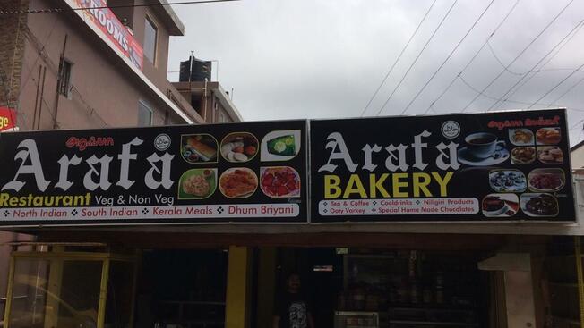 Menu at Arafa Restaurant, Ooty