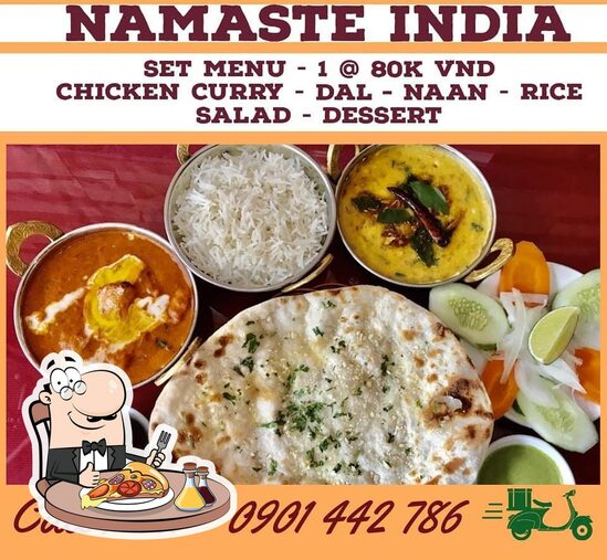 Menu at Namaste India restaurant, Ho Chi Minh City, QM8V+GR7