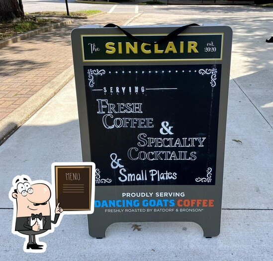 Menu at The Sinclair cafe, Madison