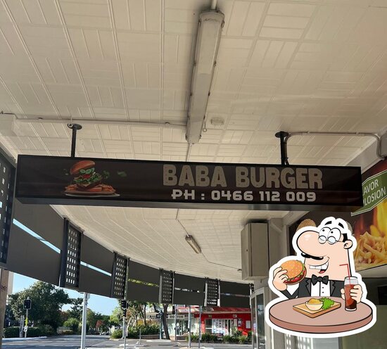Menu at BABA Burger restaurant, Moorooka