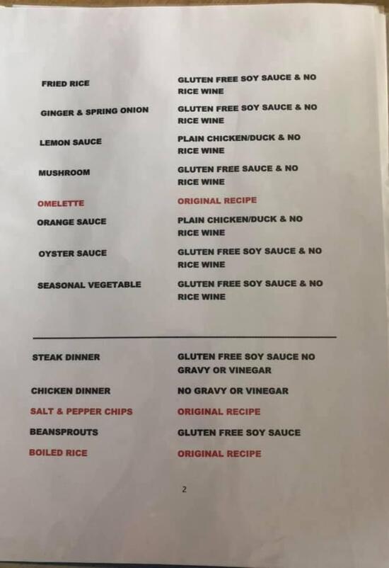 Menu at Imperial Kitchen Chinese Food restaurant, Skelmersdale