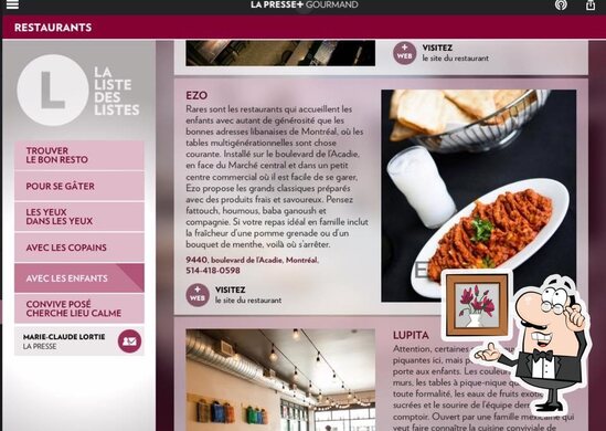 Ezo D, Montréal - Restaurant menu, prices and reviews