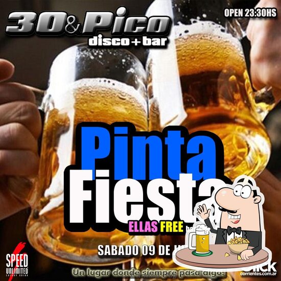 Menu at 30 & Pico pub & bar, Corrientes