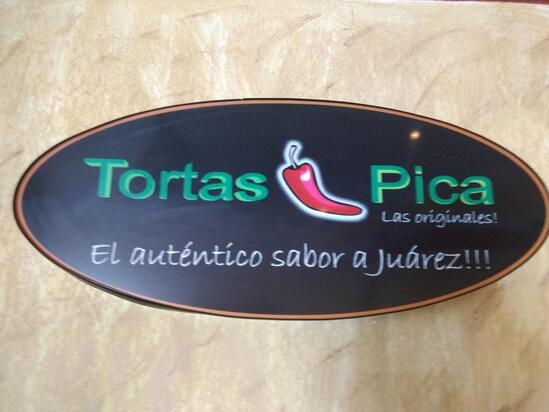Menu at Tortas Pica restaurant, Ciudad Juarez, Bulevar Tomás Fernández 8751