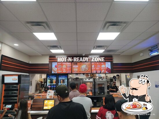 Menu at Little Caesars Pizza restaurant, Tijuana, Jesús García 528