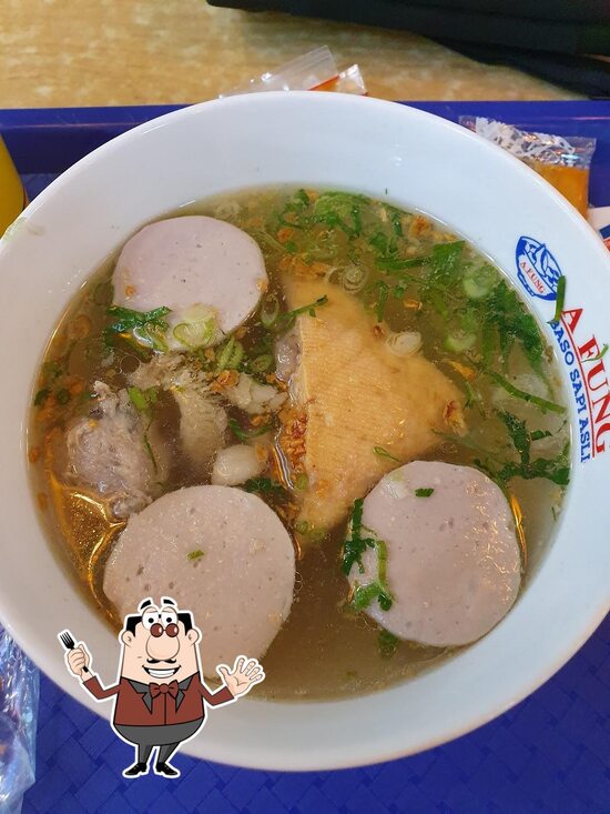 Menu at A Fung Baso Sapi Asli Terminal 2 restaurant, Tangerang