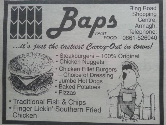 Baps Fast Food in Armagh