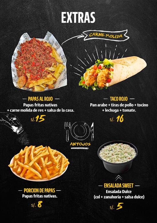 Menu at Rojo Sangucheria restaurant, San Borja