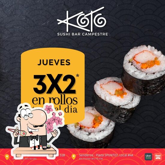 Koto Sushi Bar Campestre. - Suc. SENDEROS, Torreón - Menú del ...