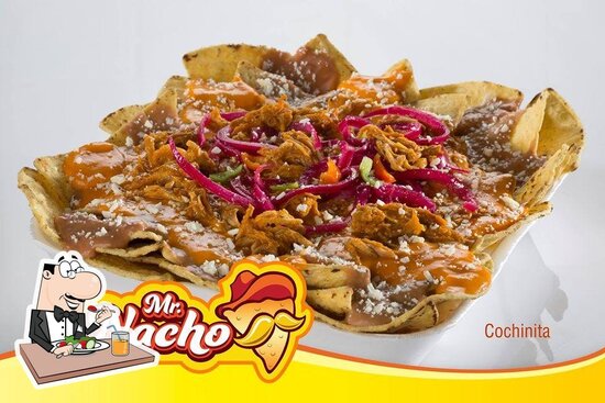Menu at Mr. Nacho restaurant, Mexico City