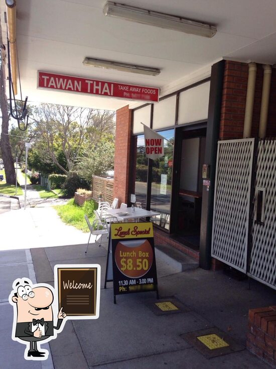 Menu at Ta Wan Thai restaurant, Waitara
