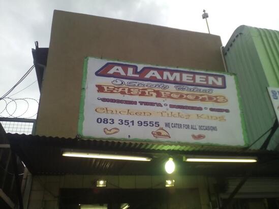 Menu at Alameen Fast Food, Benoni