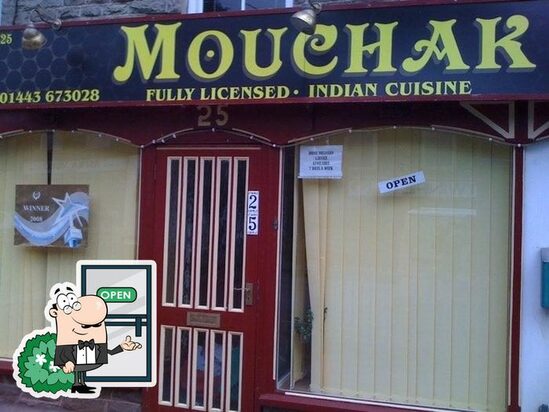 Menu at Mouchak restaurant, Porth