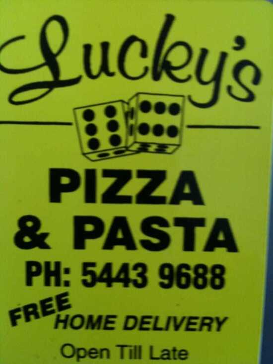 Menu at Lucky's Dial-A-Pizza pizzeria, Maroochydore, 1/110 Aerodrome Rd
