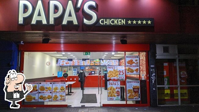 Menu at Papa's Chicken restaurant, London, 43 Barking Rd