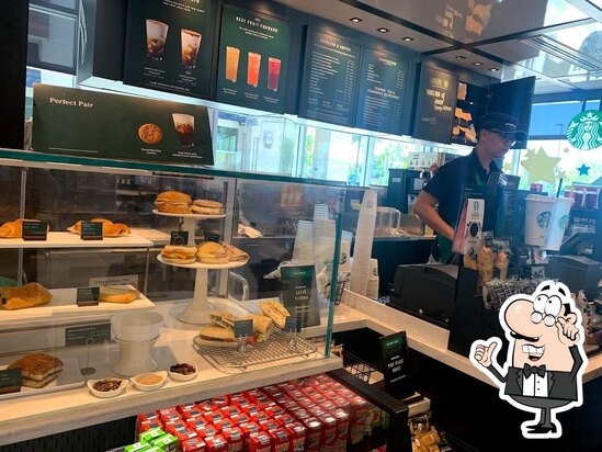 Menu at Starbucks in Target, Los Angeles, Sepulveda Blvd