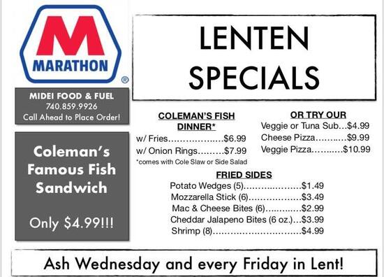 Menu at Midei Food & Fuel restaurant, Tiltonsville