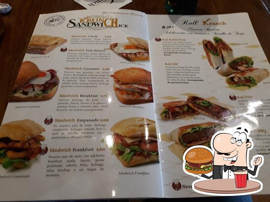 Menu at Krunch Santurtzi restaurant, Santurtzi, Juan Jose Mendizabal Plaza