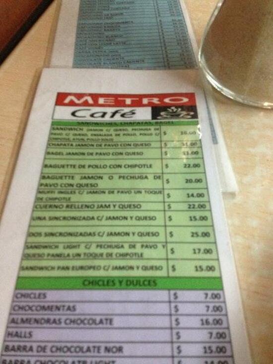 Metro Café, Mexico City - Restaurant reviews