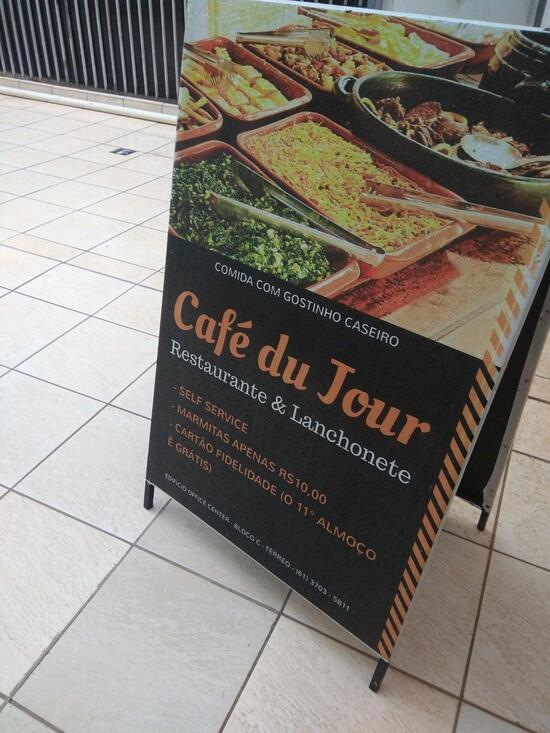 Menu em Café D'jour, Brasília