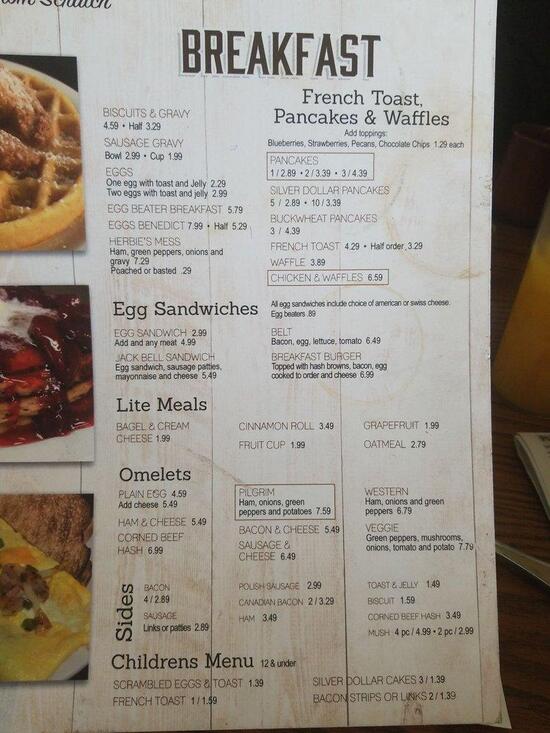Menu at Pilgrim Family Restaurant, Findlay