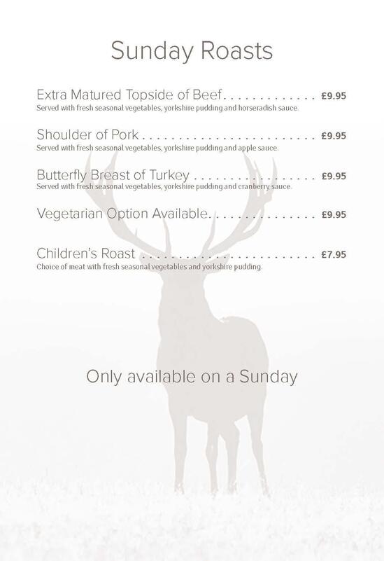 The Stag Inn Little Easton, Duck St in Great Dunmow - Restaurant menu ...