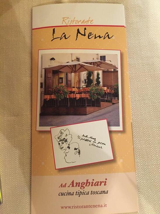 Menu da Ristorante Nena, Anghiari