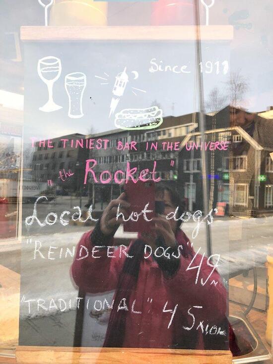 Menu at Raketten Bar & Pølse, Tromsø