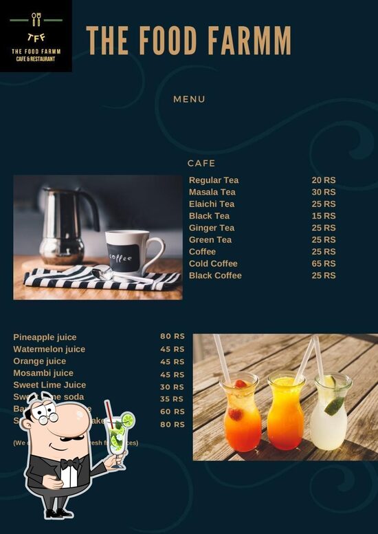 Menu at TFF, Bengaluru