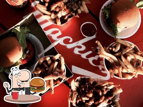Menu at Mackie's fast food, Port Stanley