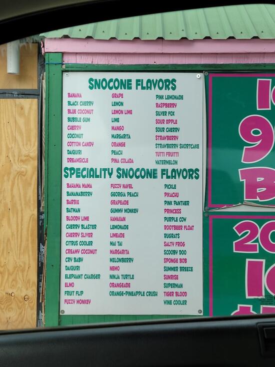 Menu at Tooters Chicken restaurant, El Reno
