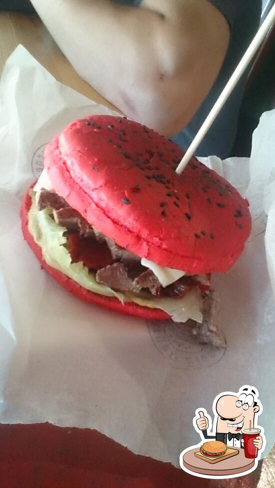Menu at Burger Place restaurant, Zaporizhzhia, Sobornyi Ave