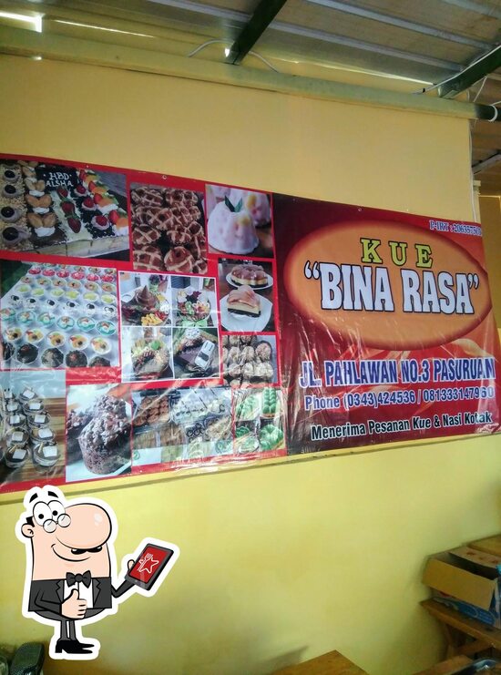 Menu at Kedai Kue Bina Rasa restaurant, Pasuruan