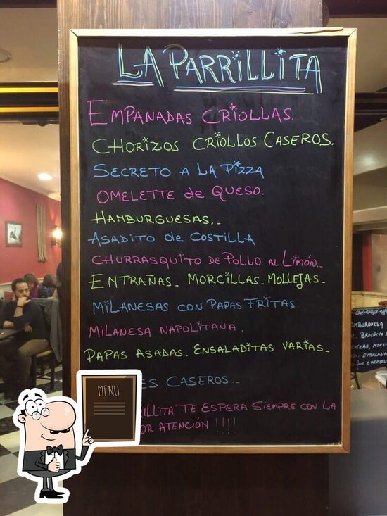 Menu at La Parrillita Granada pub & bar, Granada