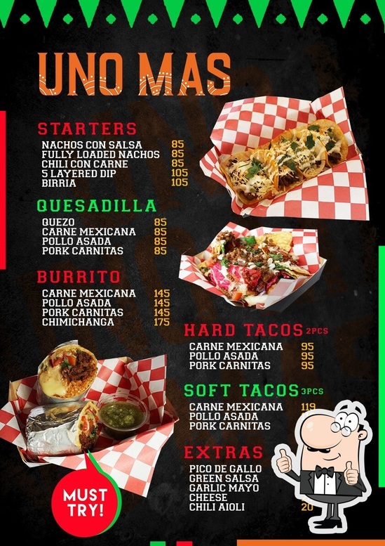 Carta del restaurante Uno Mas San Jose Del Monte, San José del Monte
