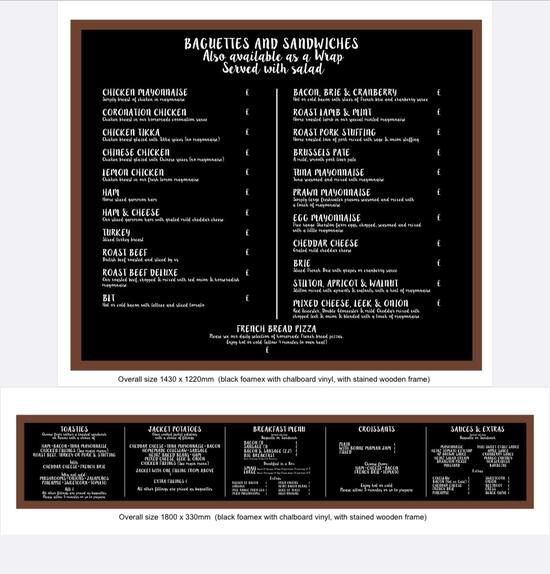 Menu at The Filling Station fast food, Dursley