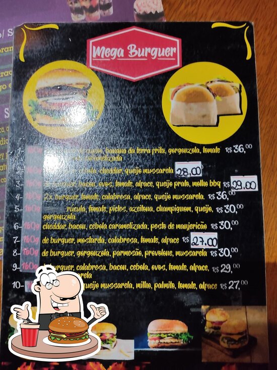 Menu at Burger house restaurant, Brazil, Av. José Melo Pirajá