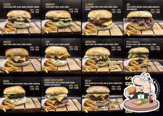 Menu au Le Plan A, Andenne