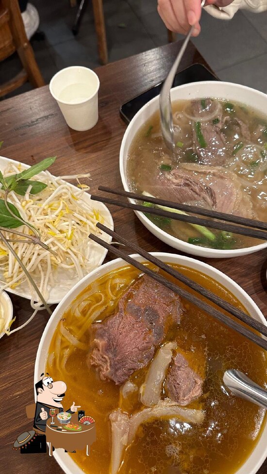 Menu at Pho Ganh Tonkin 1913 restaurant, Melbourne