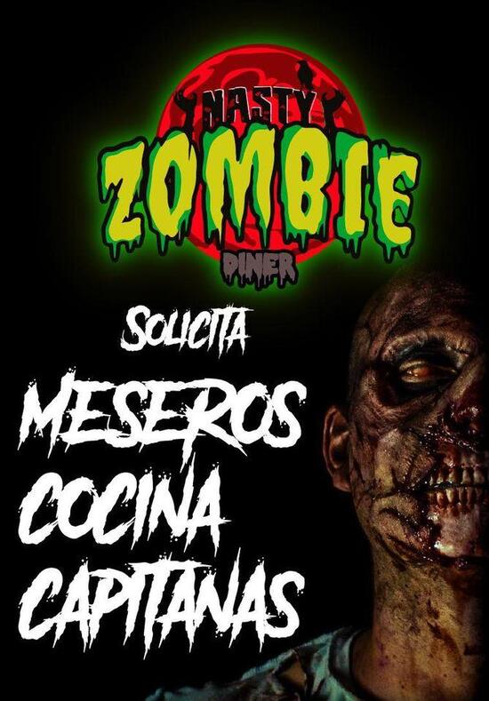 Menu at Zombie Diner restaurant, Mexico City