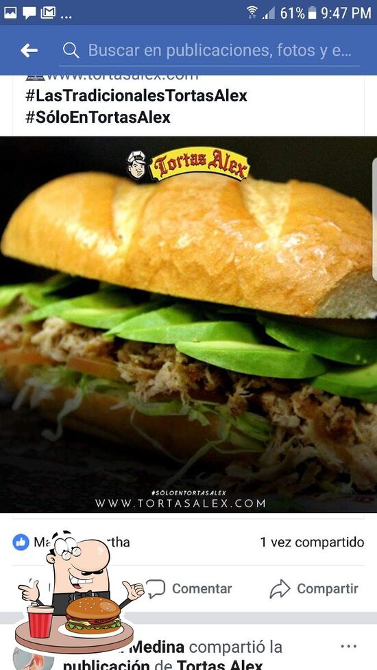 Menu at Tortas Alex restaurant, General Escobedo, Nexxus #100 Parque ...