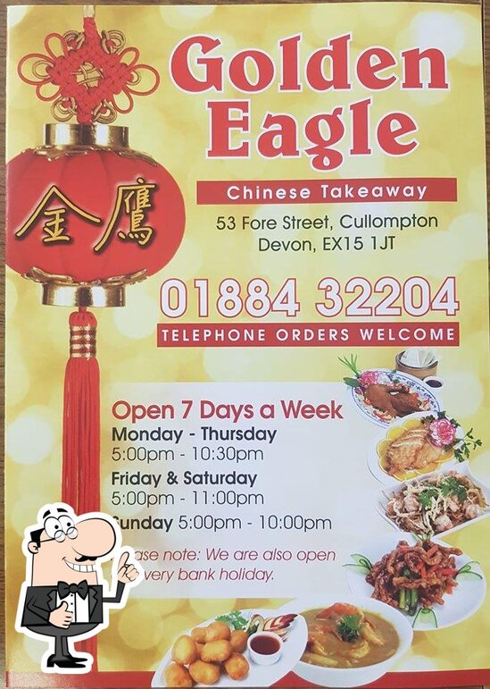 Menu at Golden Eagle fast food, Cullompton