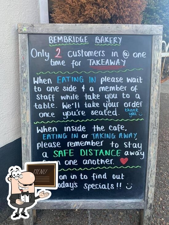 Menu at Hot box bakery bembridge, Bembridge