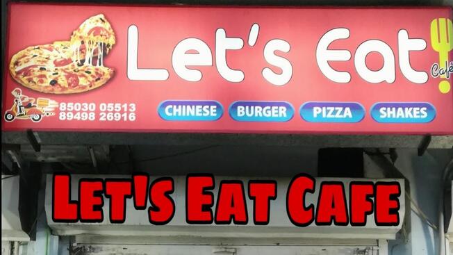 Menu at Let's Eat Cafe, Kota