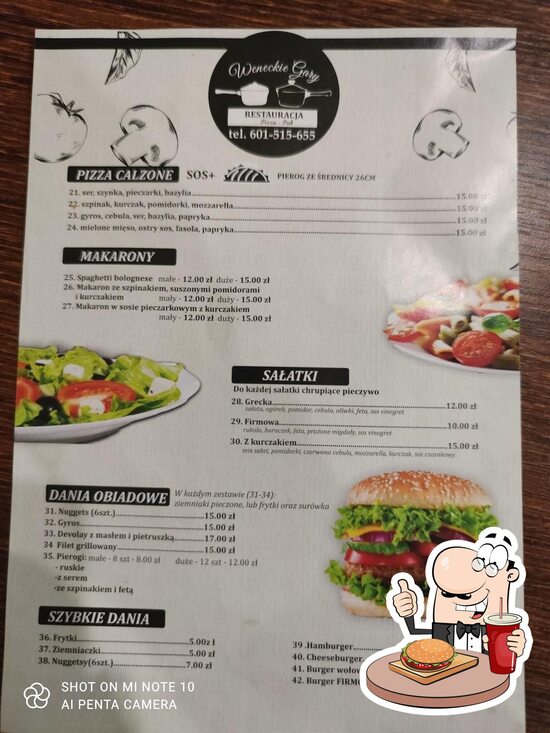 Weneckie Gary, Kobylin - Restaurant menu, prices and reviews