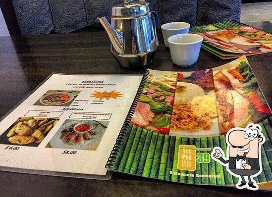 Menu at Pho 39 restaurant, Edmonton