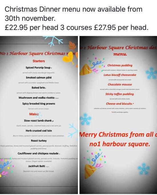 Menu at No 1 Harbour Square. eat.drink.relax pub & bar, Brightlingsea