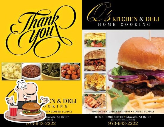 Menu at Q's Kitchen & Deli restaurant, Newark